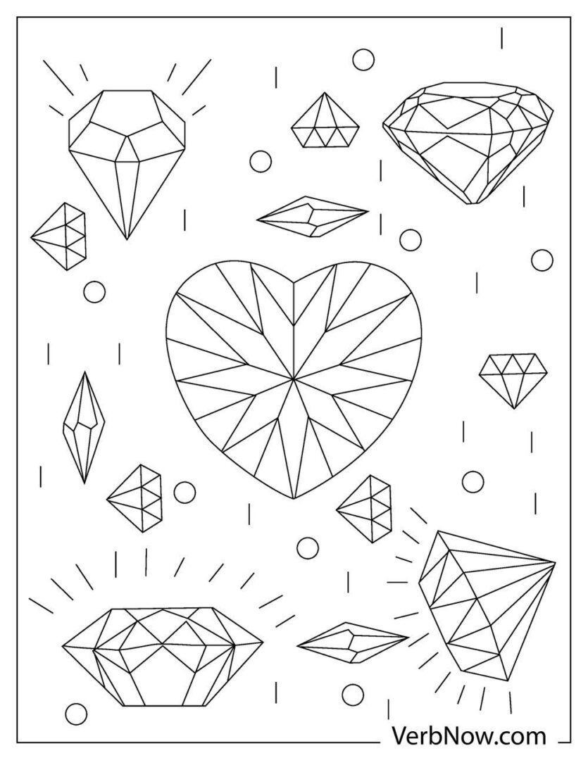 Free DIAMONDS Coloring Pages & Book for Download (Printable PDF) - VerbNow