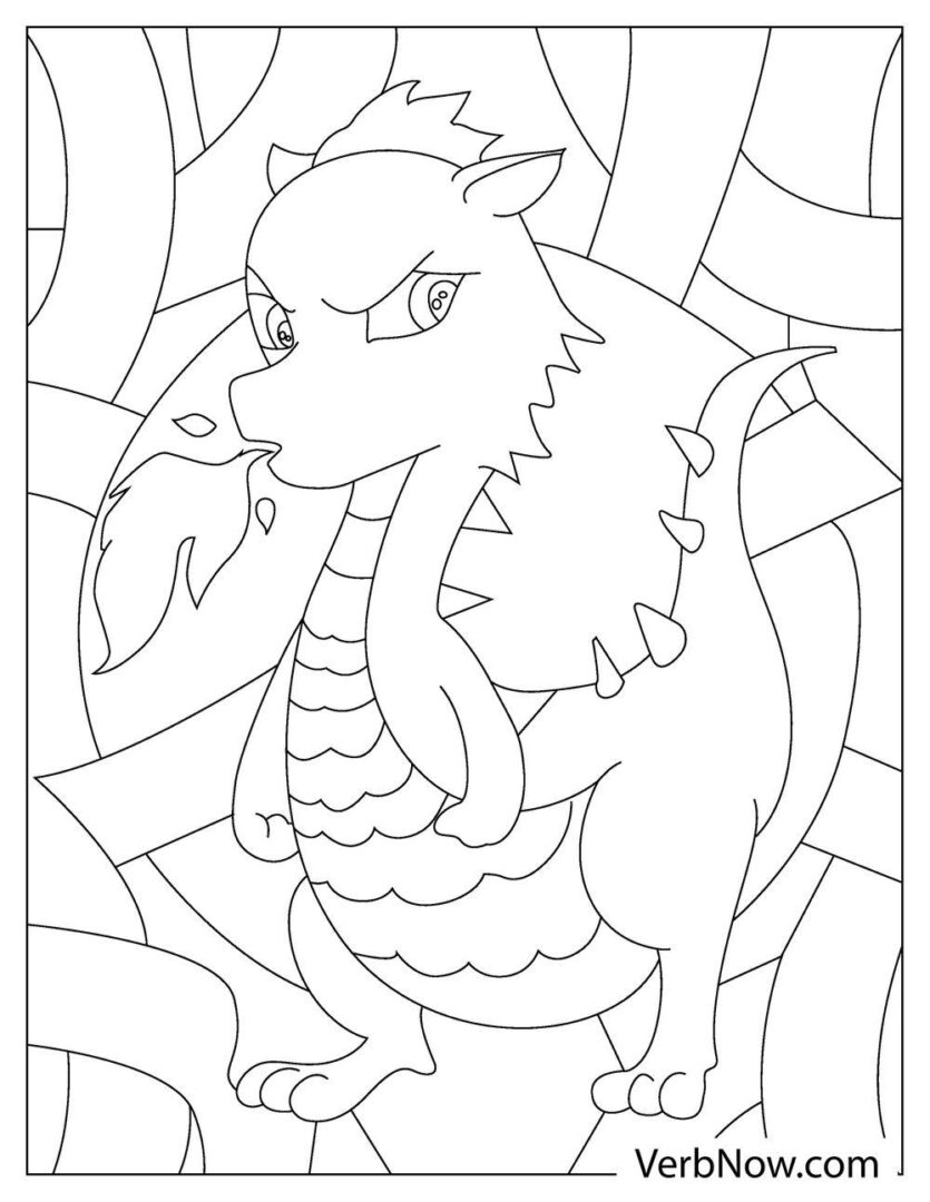 Free FIRE DRAGON Coloring Pages for Download (Printable PDF)