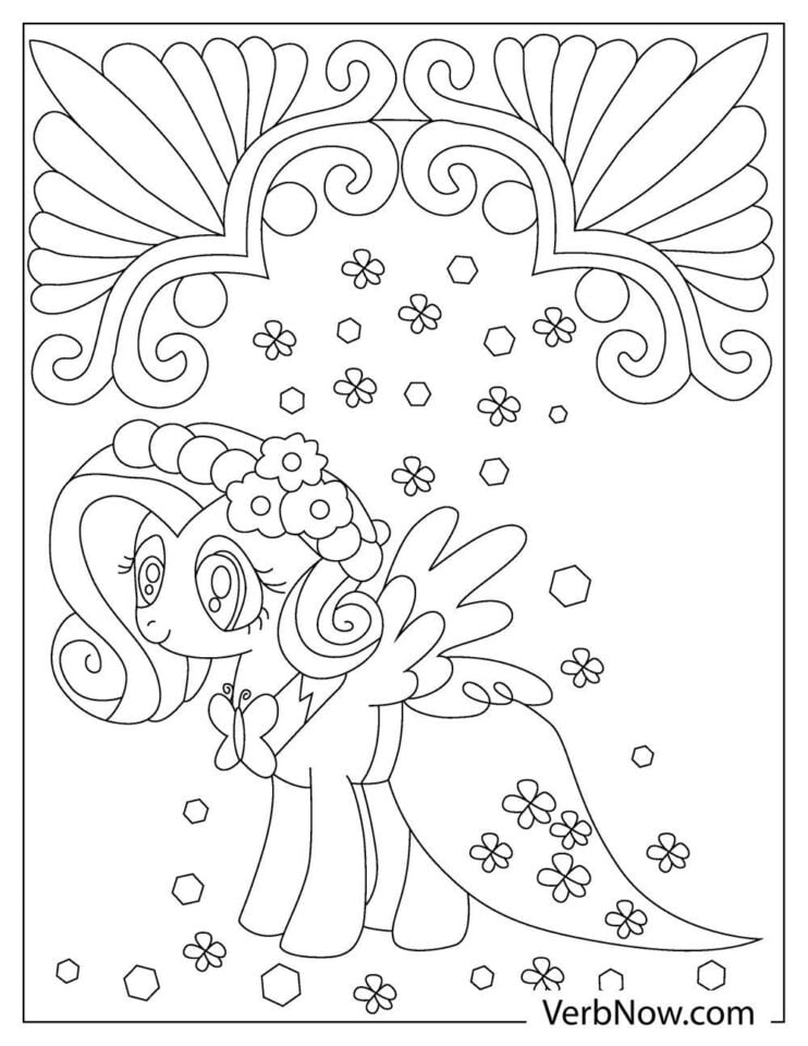 Free FLUTTERSHY Coloring Pages for Download (Printable PDF)