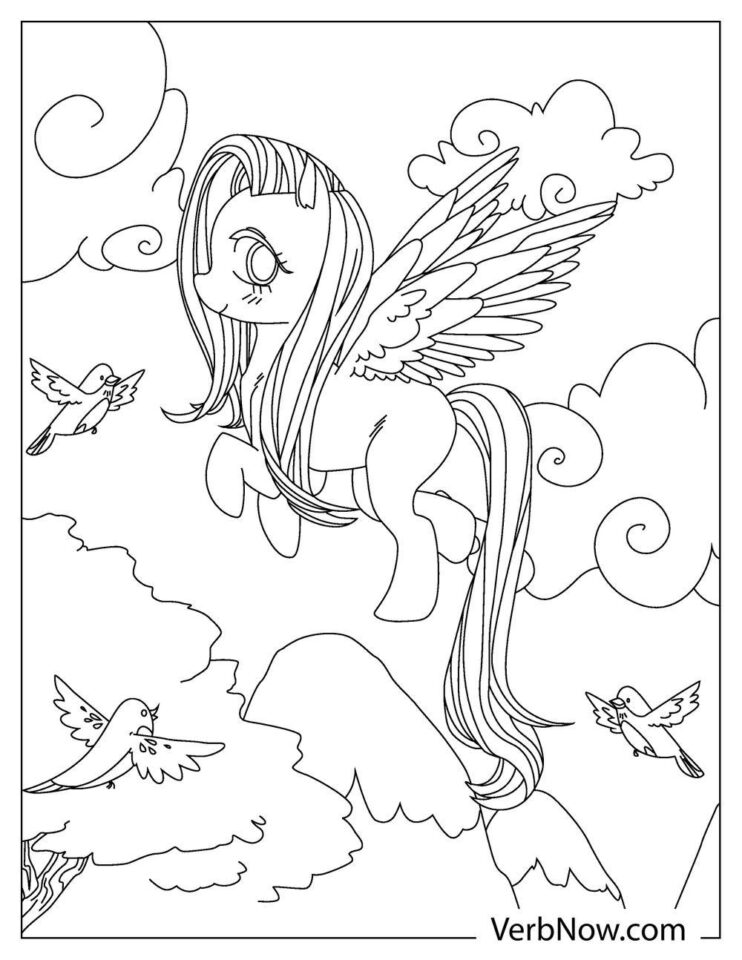 Free FLUTTERSHY Coloring Pages for Download (Printable PDF)