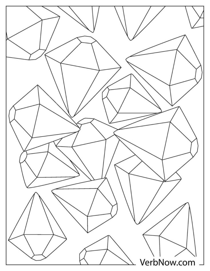 Free GEMSTONES Coloring Pages for Download (Printable PDF)