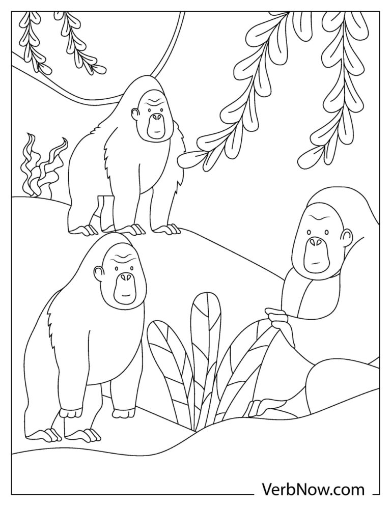 Free GORILLA Coloring Pages for Download (Printable PDF)
