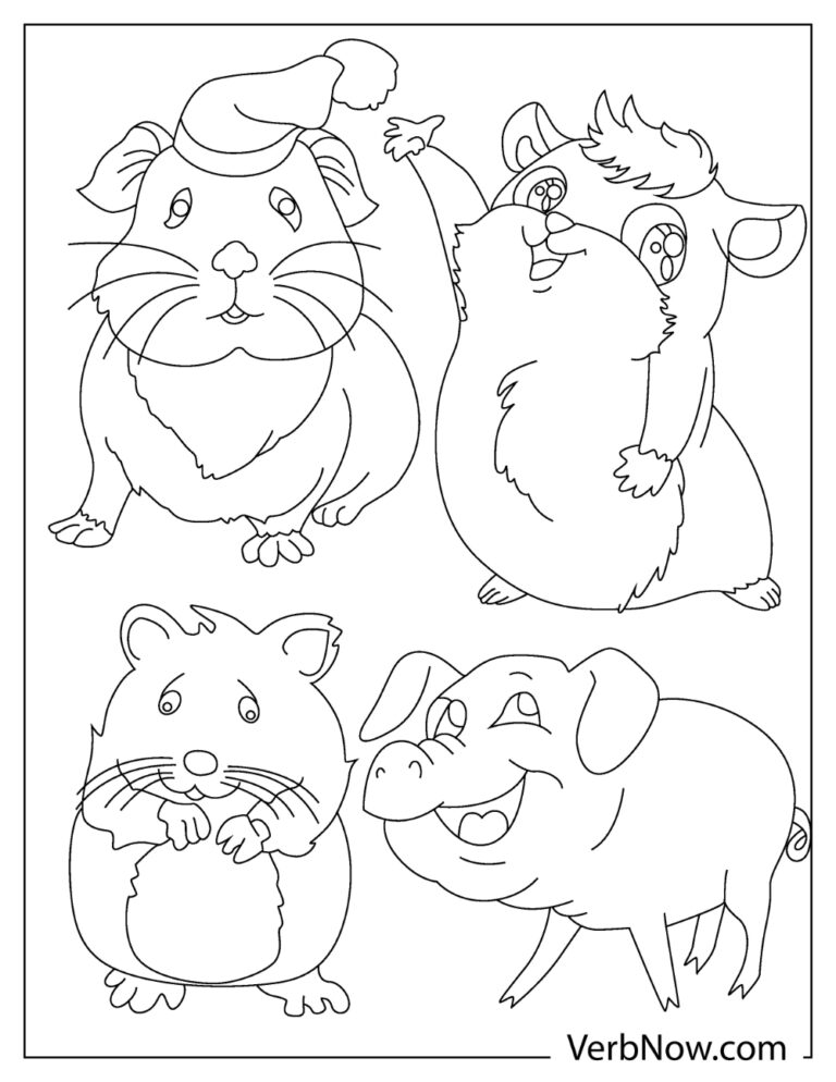 Free GUINEA PIG Coloring Pages for Download (Printable PDF)
