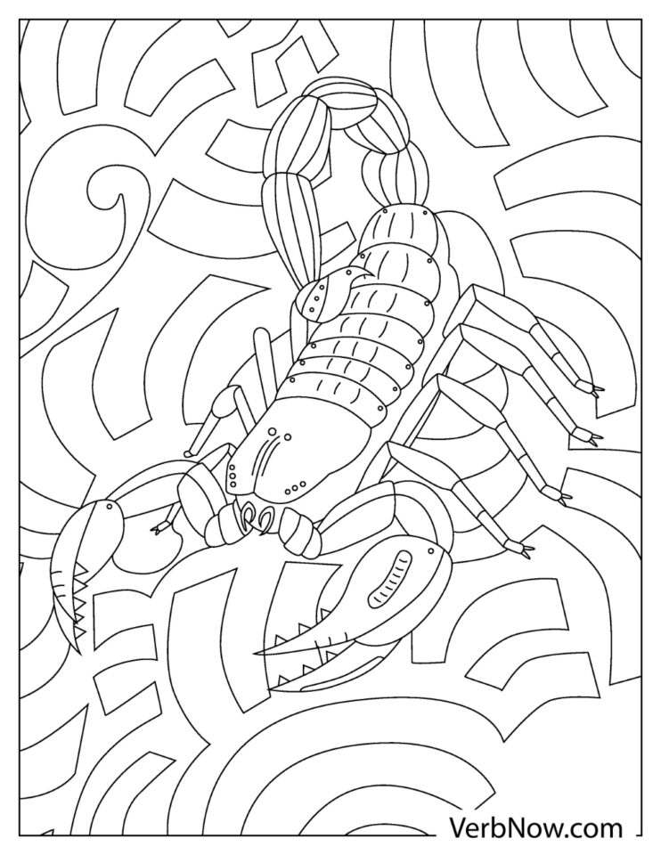 Free SCORPION Coloring Pages for Download (Printable PDF)