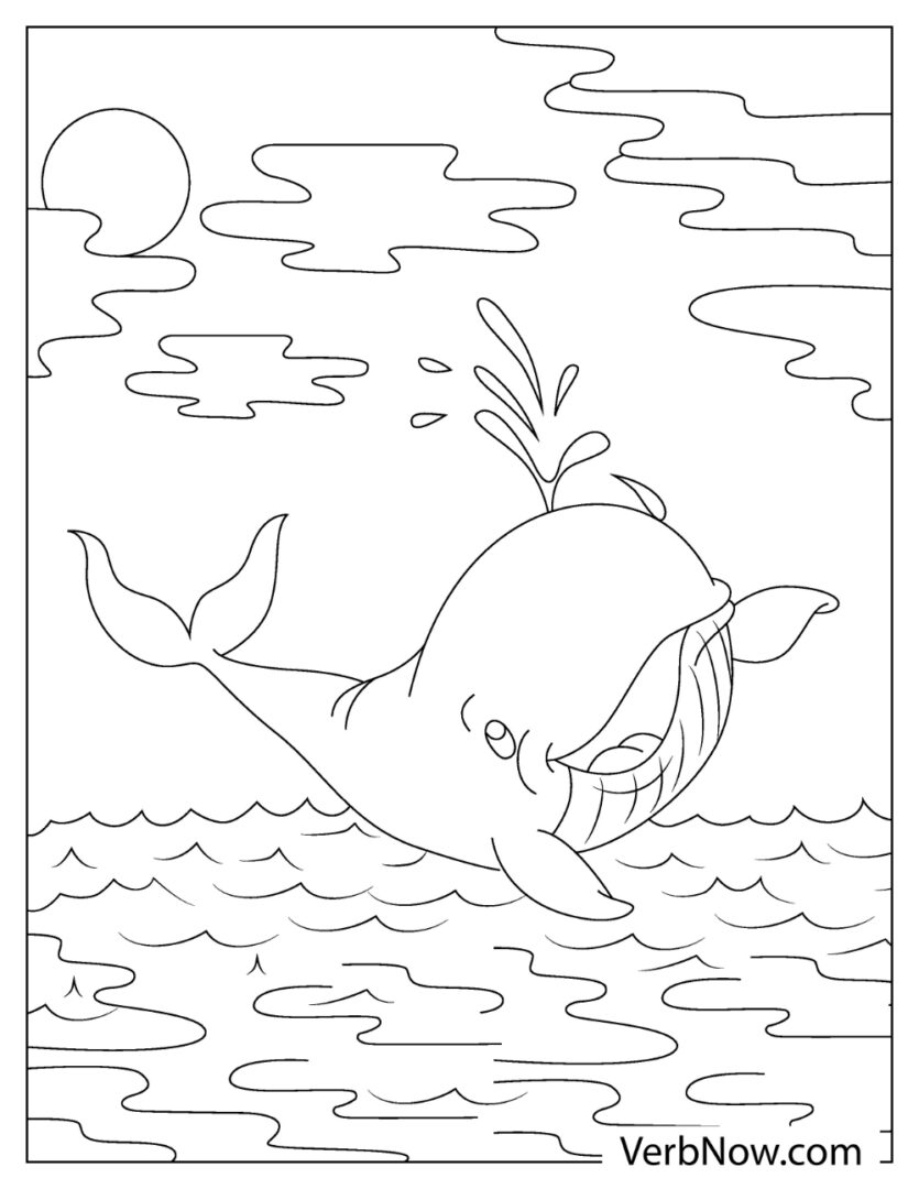 Free WHALE Coloring Pages for Download (Printable PDF)