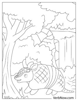 Free ARMADILLO Coloring Pages for Download (Printable PDF)