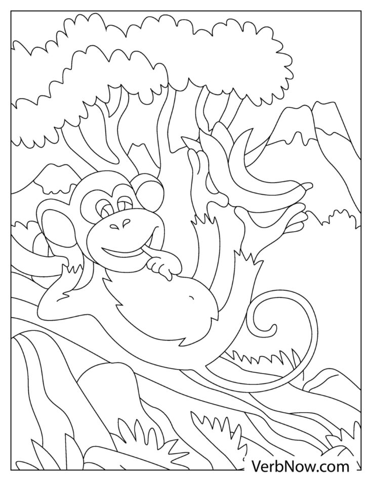 Free CHIMPANZEE Coloring Pages for Download (Printable PDF)