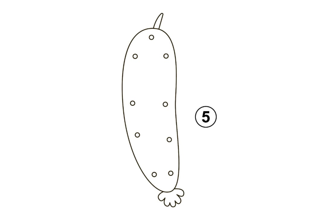 How to Draw a Cucumber in 8 Easy Steps (for Kids)