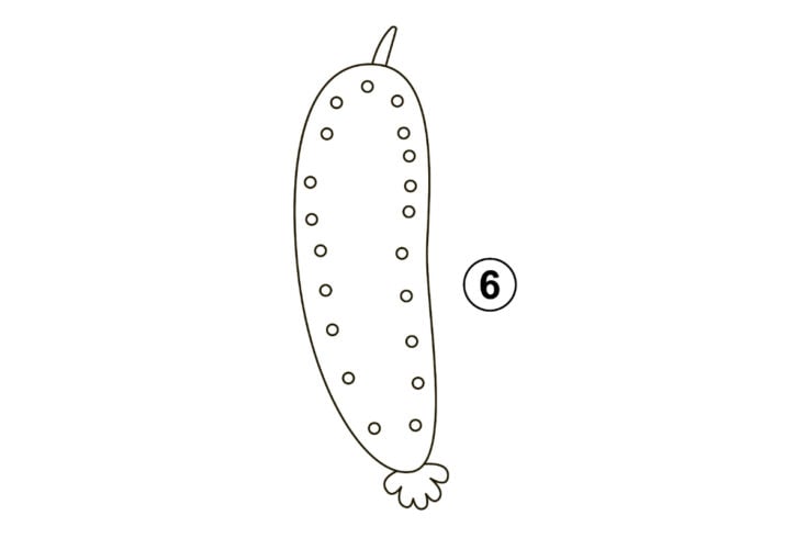 How to Draw a Cucumber in 8 Easy Steps (for Kids)
