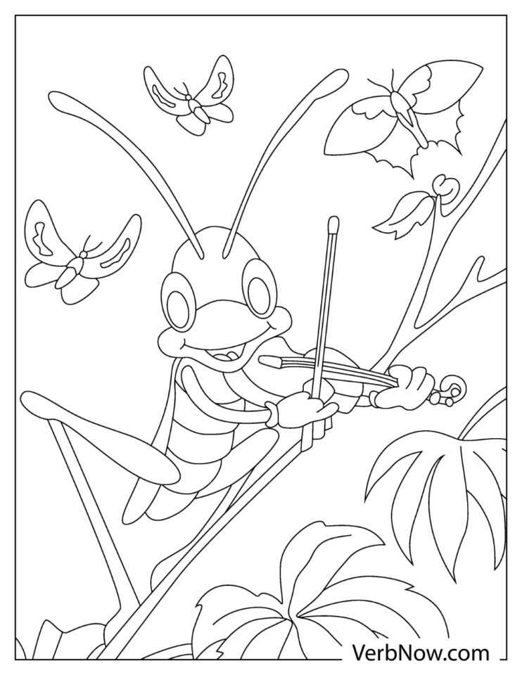 Free GRASSHOPPER Coloring Pages & Book for Download (Printable PDF ...
