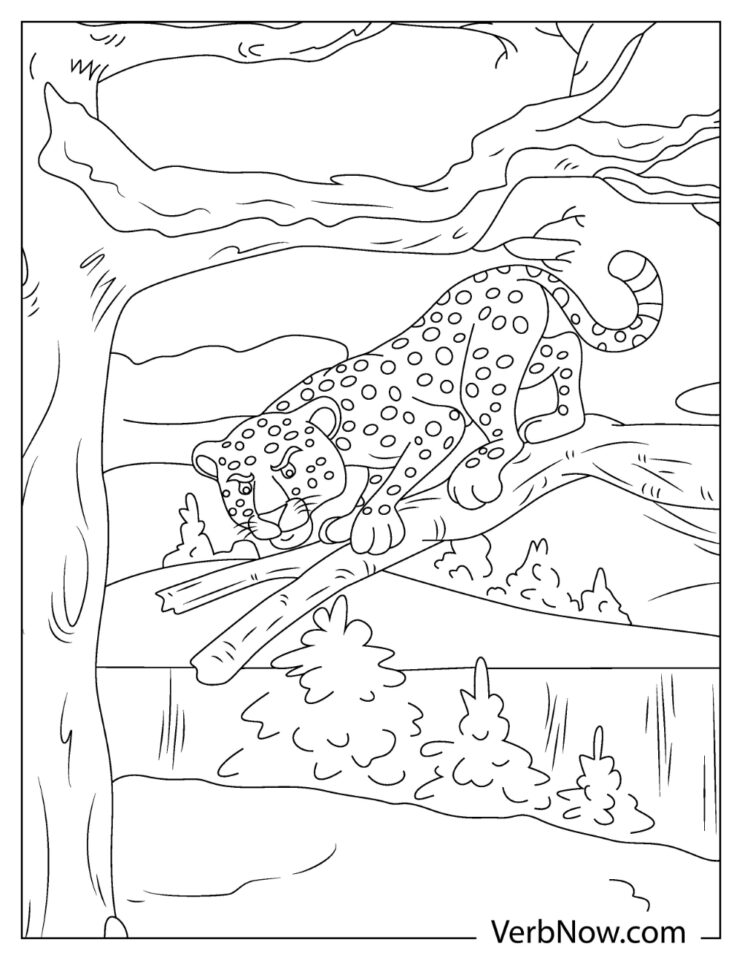 Free LEOPARD Coloring Pages for Download (Printable PDF)