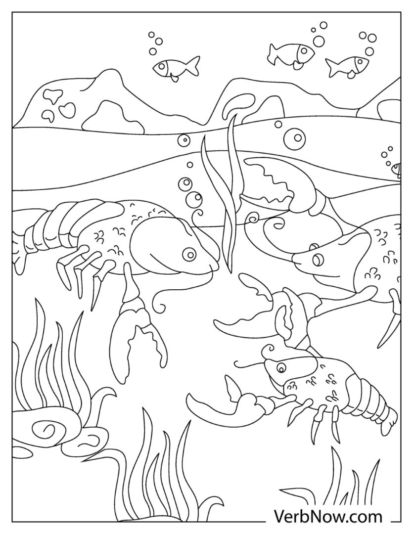 Free LOBSTER Coloring Pages for Download (Printable PDF)