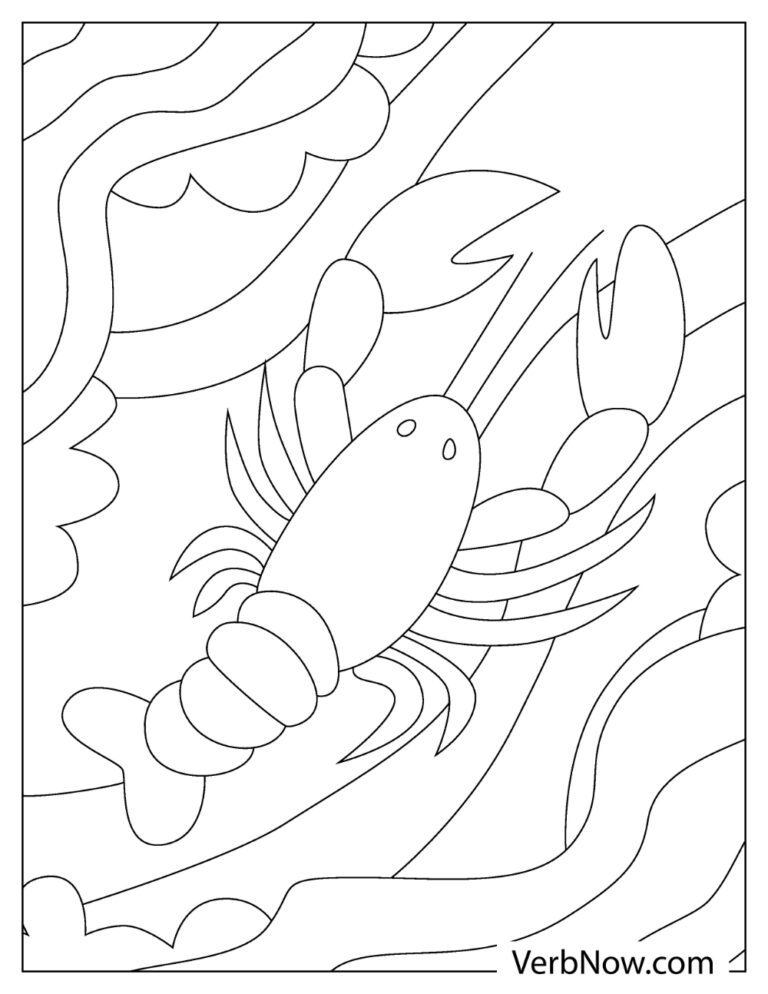 Free LOBSTER Coloring Pages for Download (Printable PDF)
