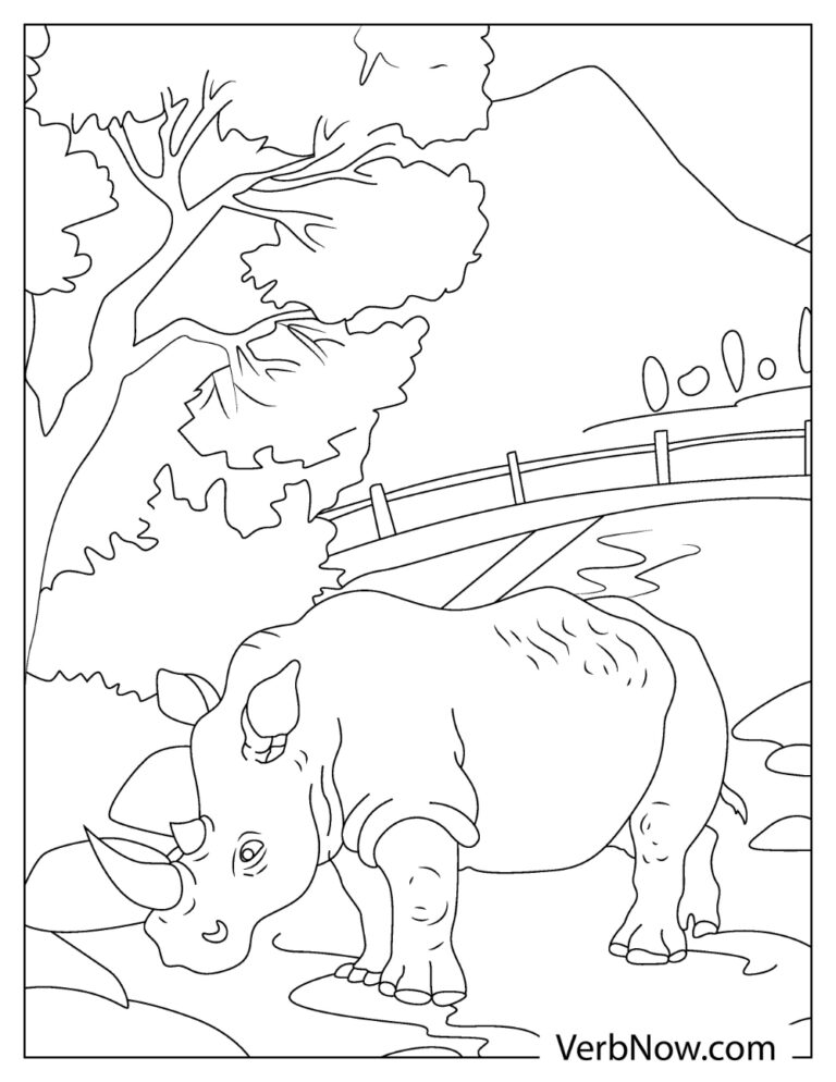 22 RHINOCEROS Coloring Pages & Book for Download (Printable PDF)