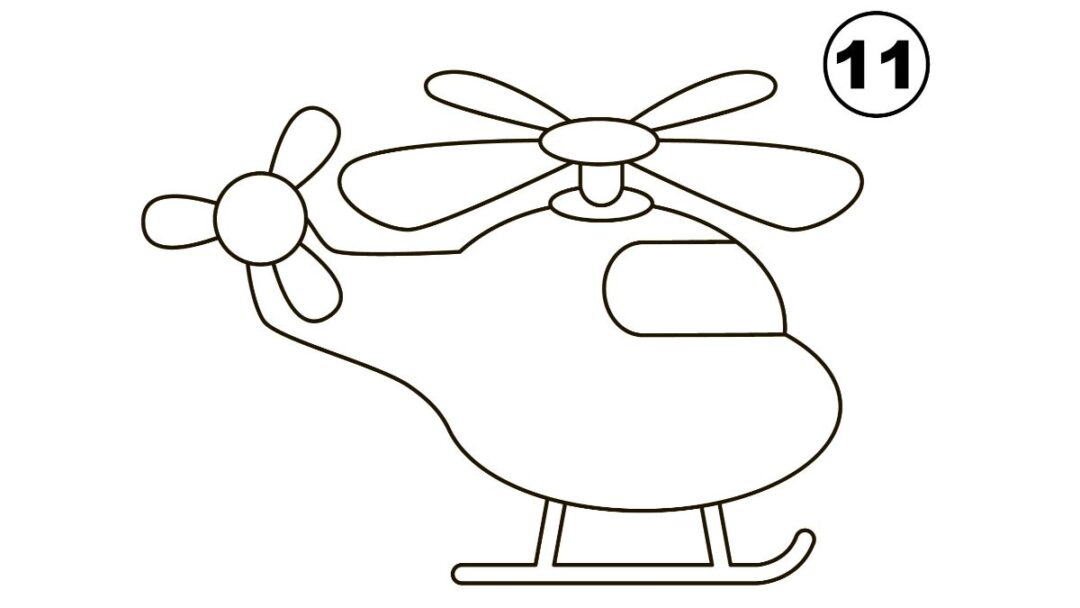 How to Draw a Helicopter in 12 Easy Steps (for Kids)