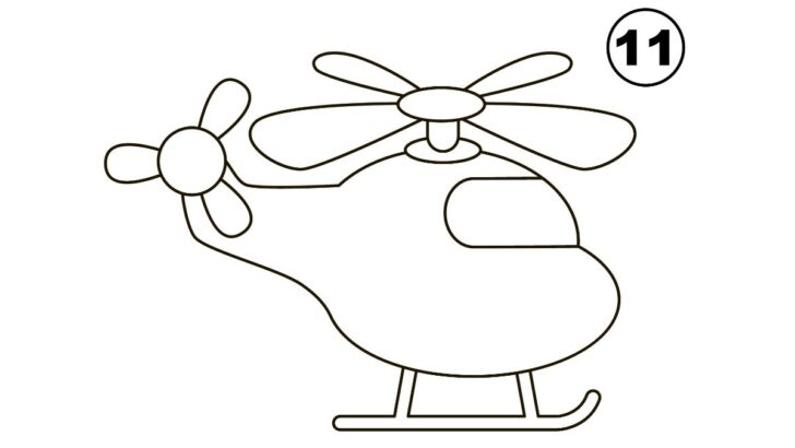 How to Draw a Helicopter in 12 Easy Steps (for Kids)