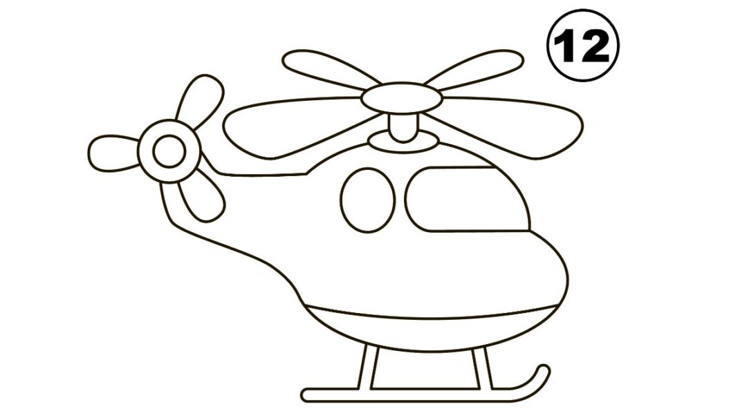 How to Draw a Helicopter in 12 Easy Steps (for Kids)