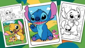 Free Stitch Coloring Pages For All Ages (Printable PDF)