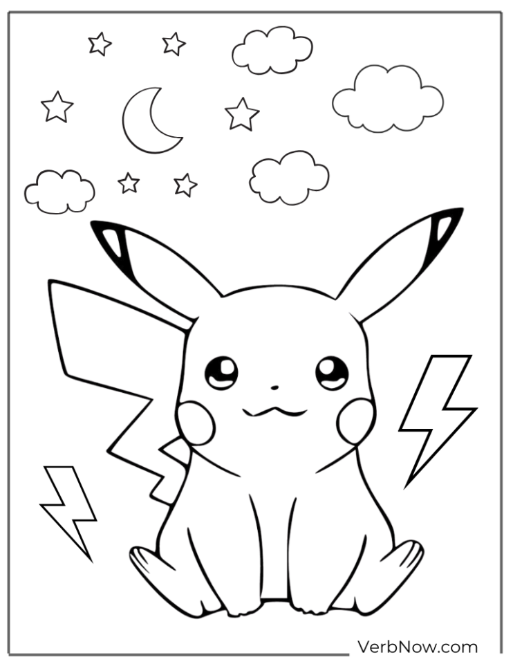 30 Free Pikachu Coloring Pages (Printable PDF)