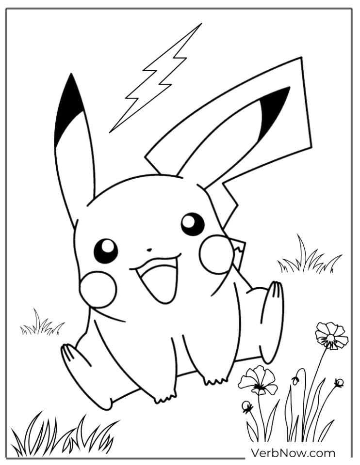 30 Free Pikachu Coloring Pages (Printable PDF)
