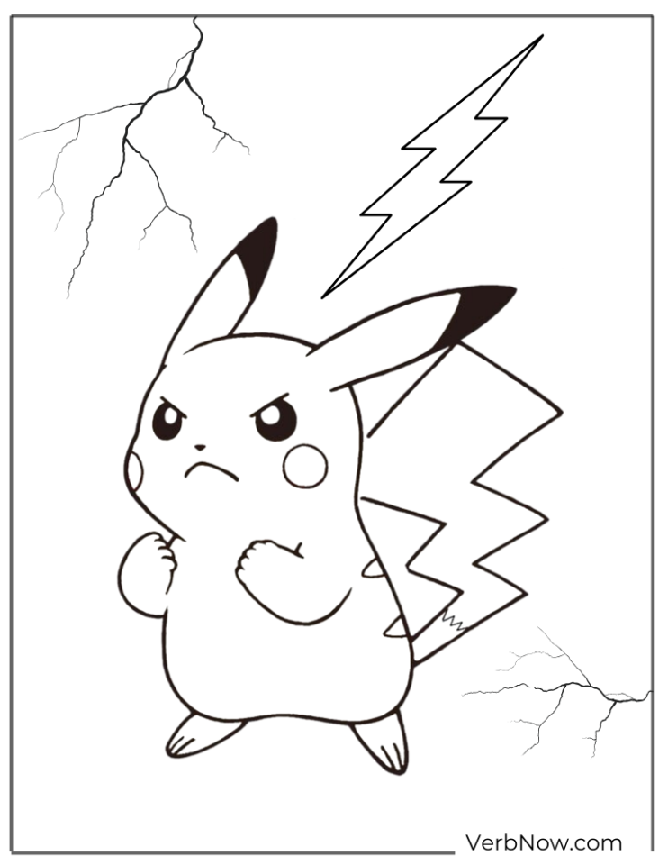30 Free Pikachu Coloring Pages (Printable PDF)