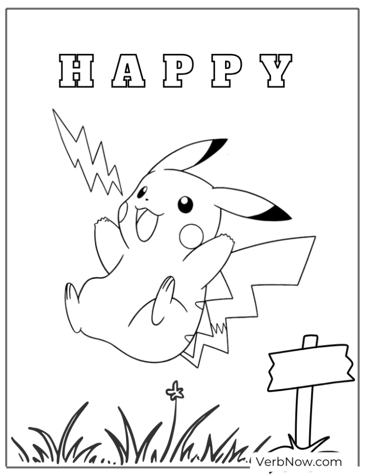30 Free Pikachu Coloring Pages (Printable PDF)
