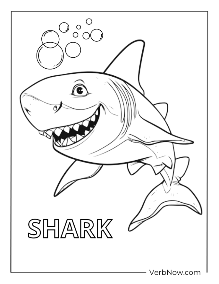 Free SHARKS Coloring Pages for Download (Printable PDF)