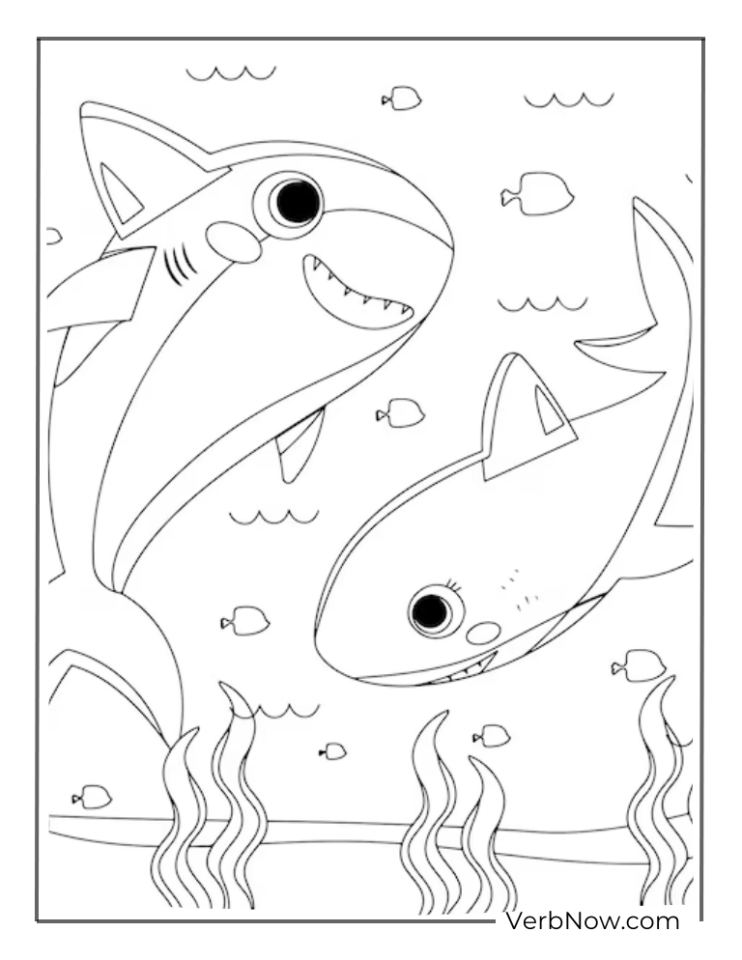 Free SHARKS Coloring Pages for Download (Printable PDF)