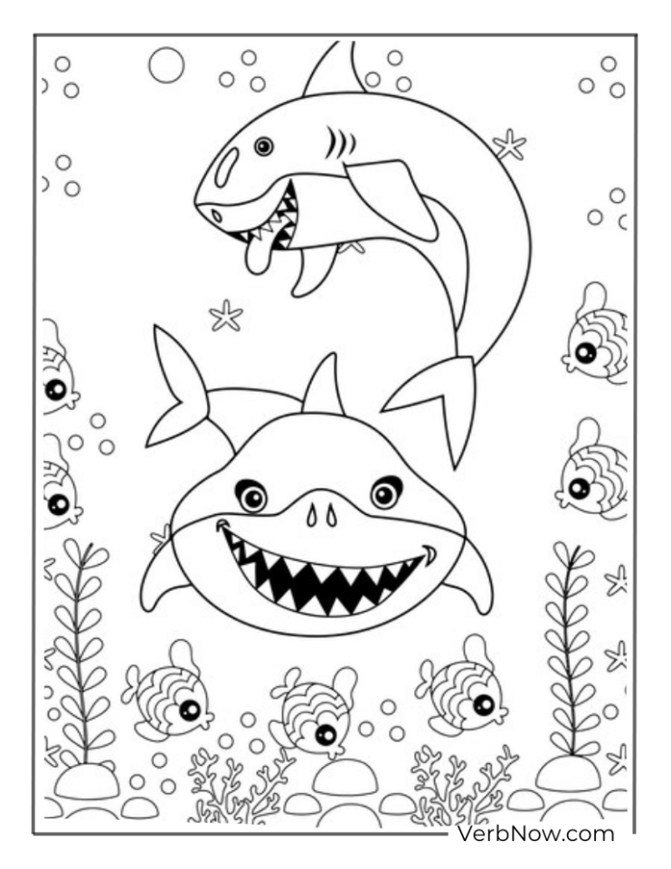 Free SHARKS Coloring Pages for Download (Printable PDF)