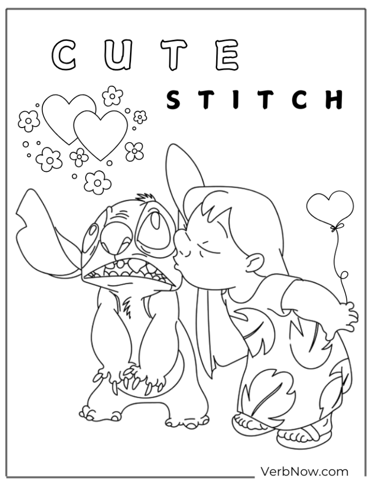 Free Stitch Coloring Pages For All Ages (Printable PDF)