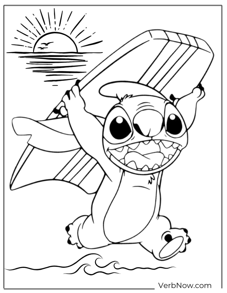 Free Stitch Coloring Pages For All Ages (Printable PDF)
