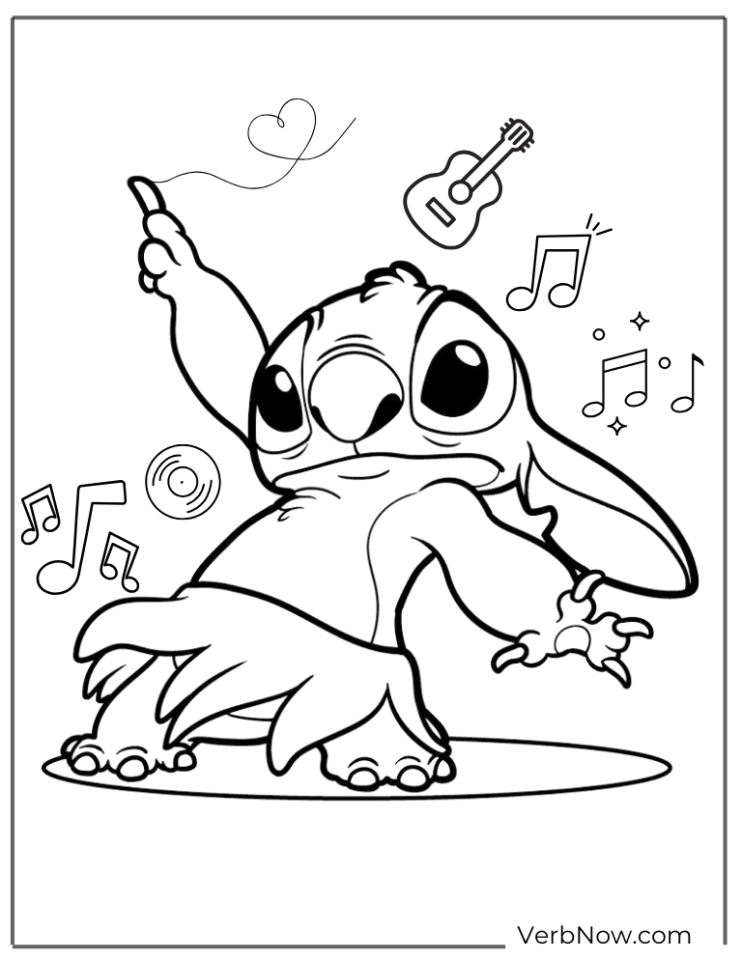 Free Stitch Coloring Pages For All Ages (Printable PDF)