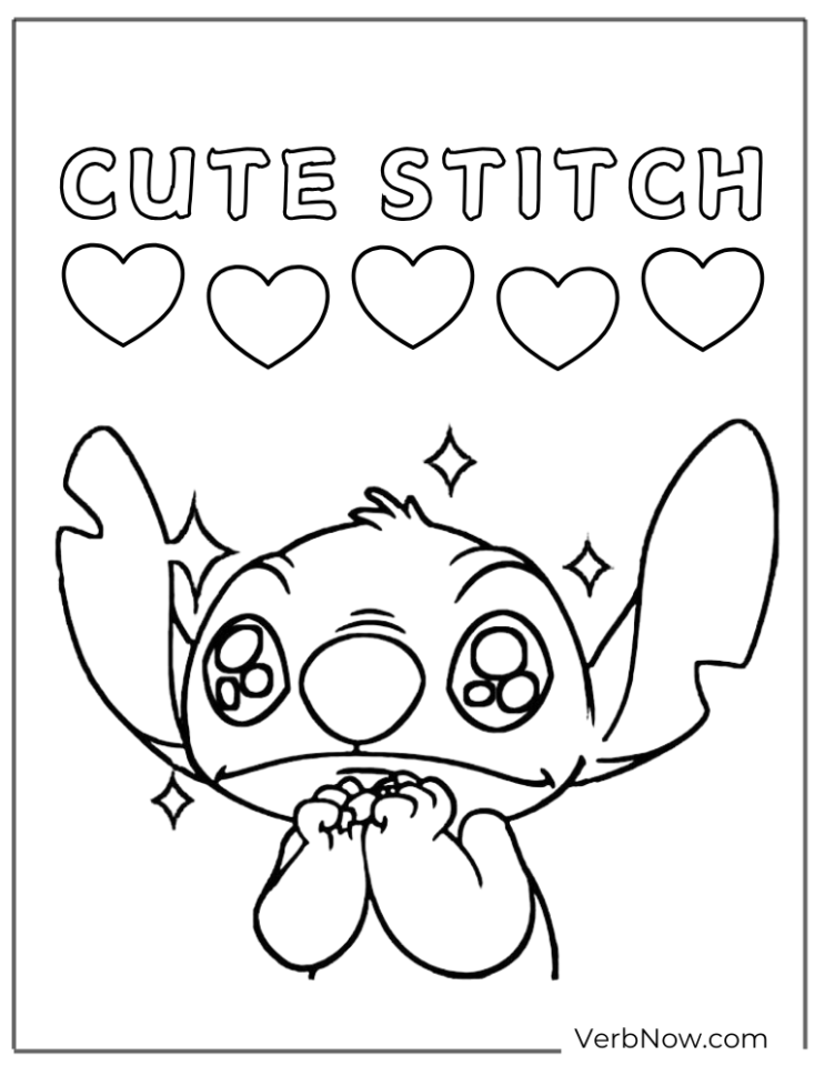 Free Stitch Coloring Pages For All Ages (Printable PDF)