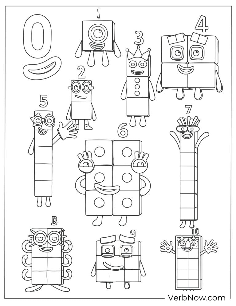 22 Free Numberblocks Coloring Pages (100% Printable PDF)