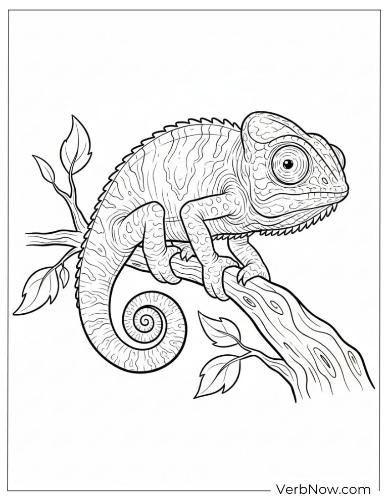 22 Free Chameleon Coloring Pages (100% Printable PDF)